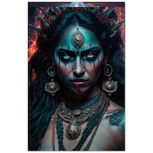Mahakali, Hindu Goddess of Death and Liberation Wall Art, Mahakali Art ...
