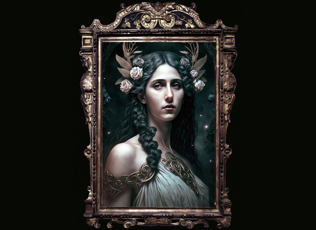 Persephone Art Print, Greek Goddess of the Underworld, Dark Goddess ...