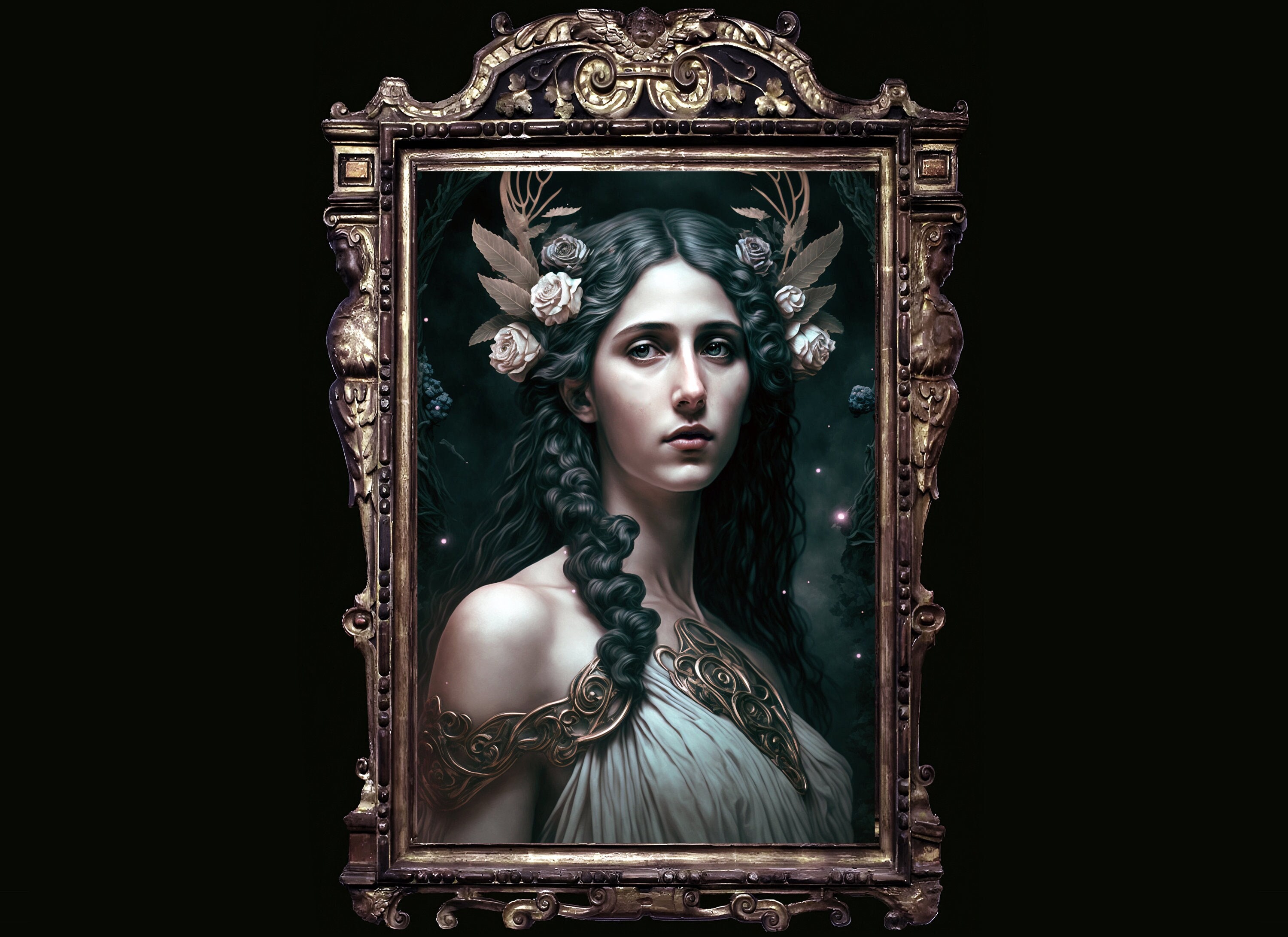 Persephone II, Greek Goddess, Queen of the Underworld Wall Art, Dark ...