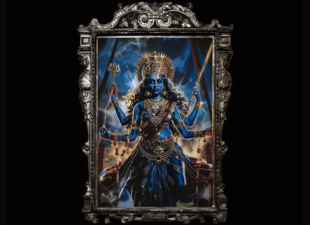 Mahakali, Hindu Goddess of Darkness, Death and Destruction Wall Art ...