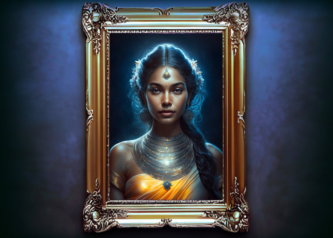 Shakti, Hindu Goddess of the Divine Feminine Wall Art, Adi Shakti Art ...