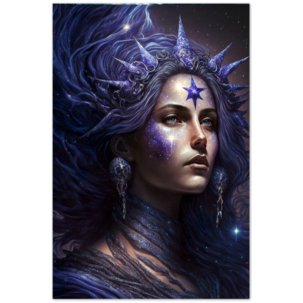 Asteria, Greek Goddess of Stars Art, Star Goddess Asteria Art Print ...