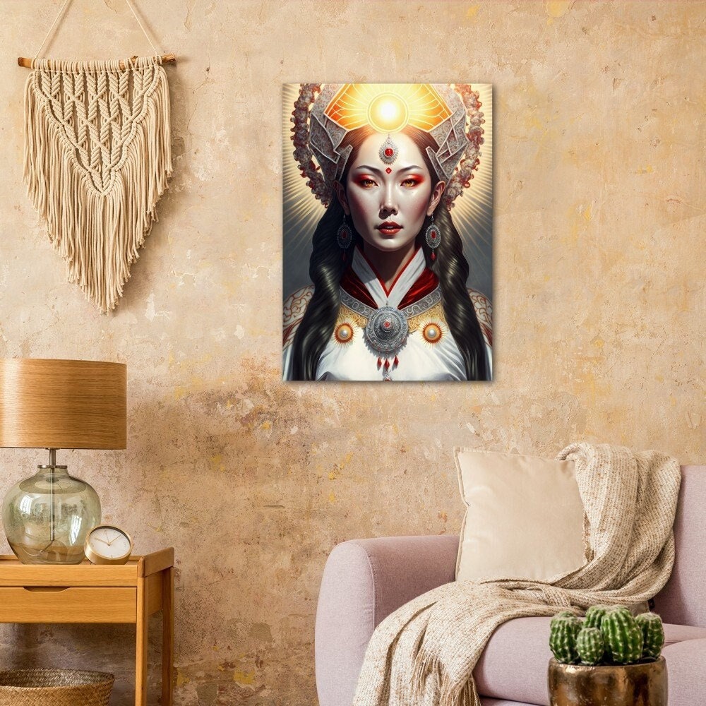 Amaterasu, Sun Goddess Art Print, Japanese Goddess of the Sun, Solar ...
