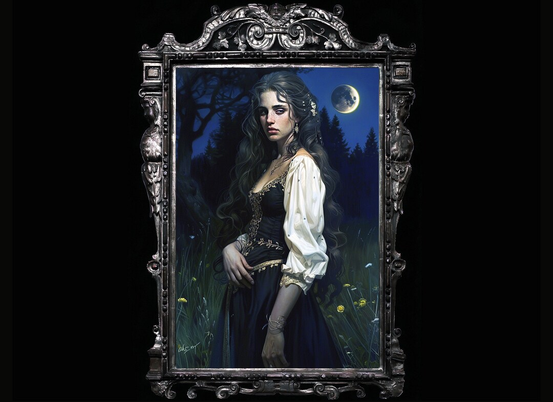 Zorya Pulnochnaya, Slavic Goddess of Midnight and Night Wall Art ...
