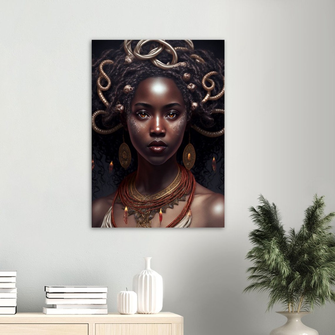 Mami Wata African Goddess of Spring Water Wall Art Snake - Etsy