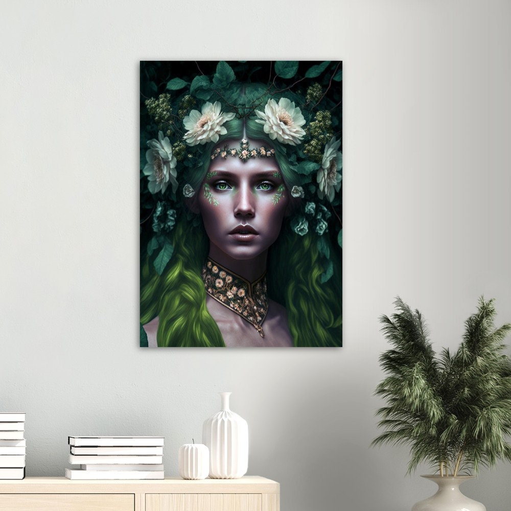 Vesna, Slavic Goddess of Spring Wall Art, Mythical Goddess Art Print ...