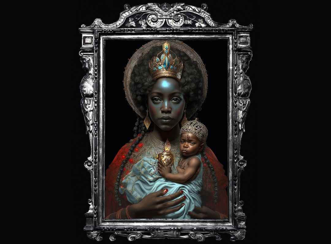 Erzulie Dantor - Voodoo Goddess of Love Wall Art, Voodoo Poster ...