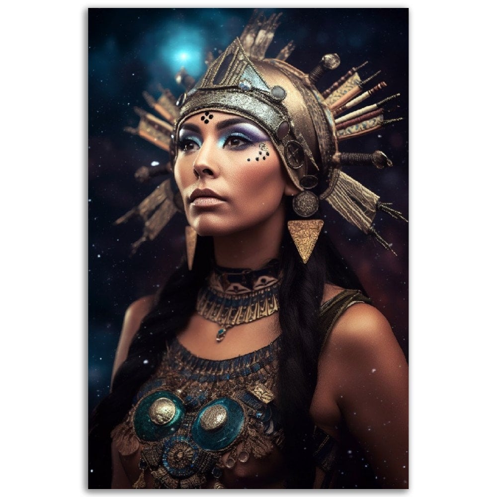 Citlalicue Aztec Goddess of Stars and Creation Wall Art 20s - Etsy