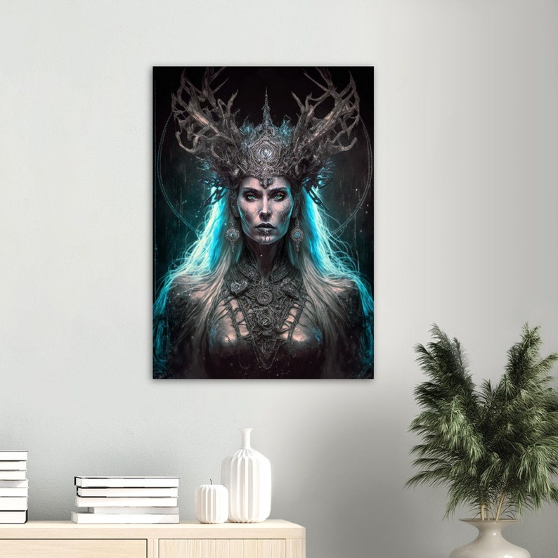 Hel Norse Goddess of the Underworld Wall Art Dark Goddess - Etsy