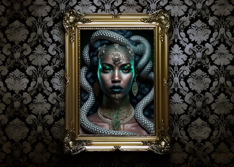 Ayida-wedo Art Print, Haitian Fertility Goddess, Snake Goddess Decor - Etsy