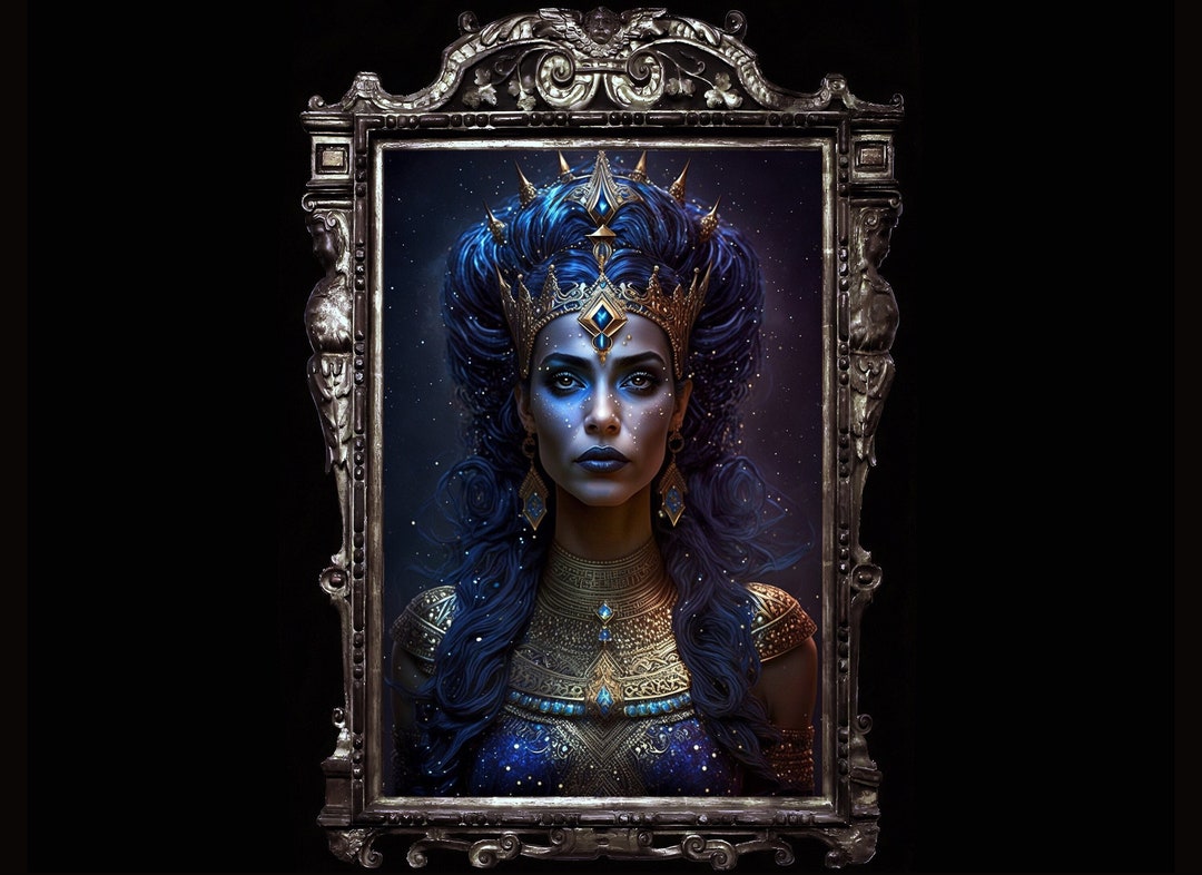 Nut, Egyptian Goddess of the Night Sky Wall Art, Beautiful Dark Goddess ...