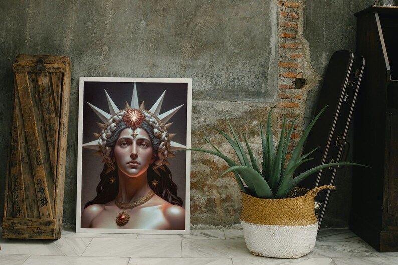 Ishtar, Sumerian Goddess of Love and War Wall Art, Iconic Woman Art ...