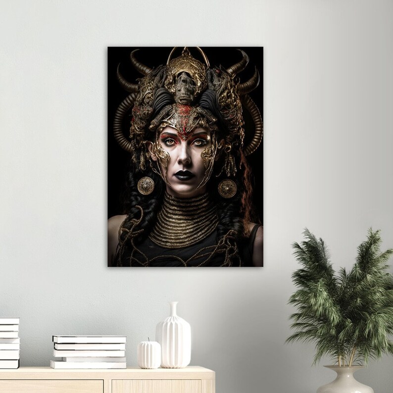 Serqet, Egyptian Goddess of Scorpions Wall Art, Dark Scorpion Goddess ...