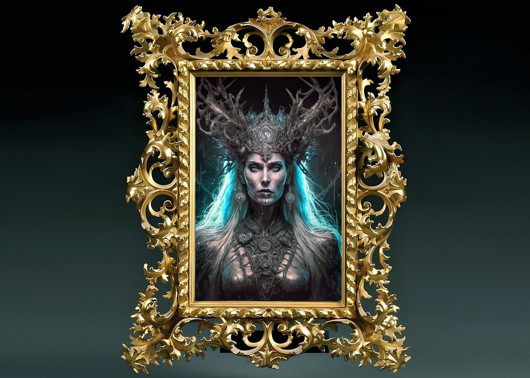 Hel, Norse Goddess of the Underworld Wall Art, Dark Goddess Hel Poster ...