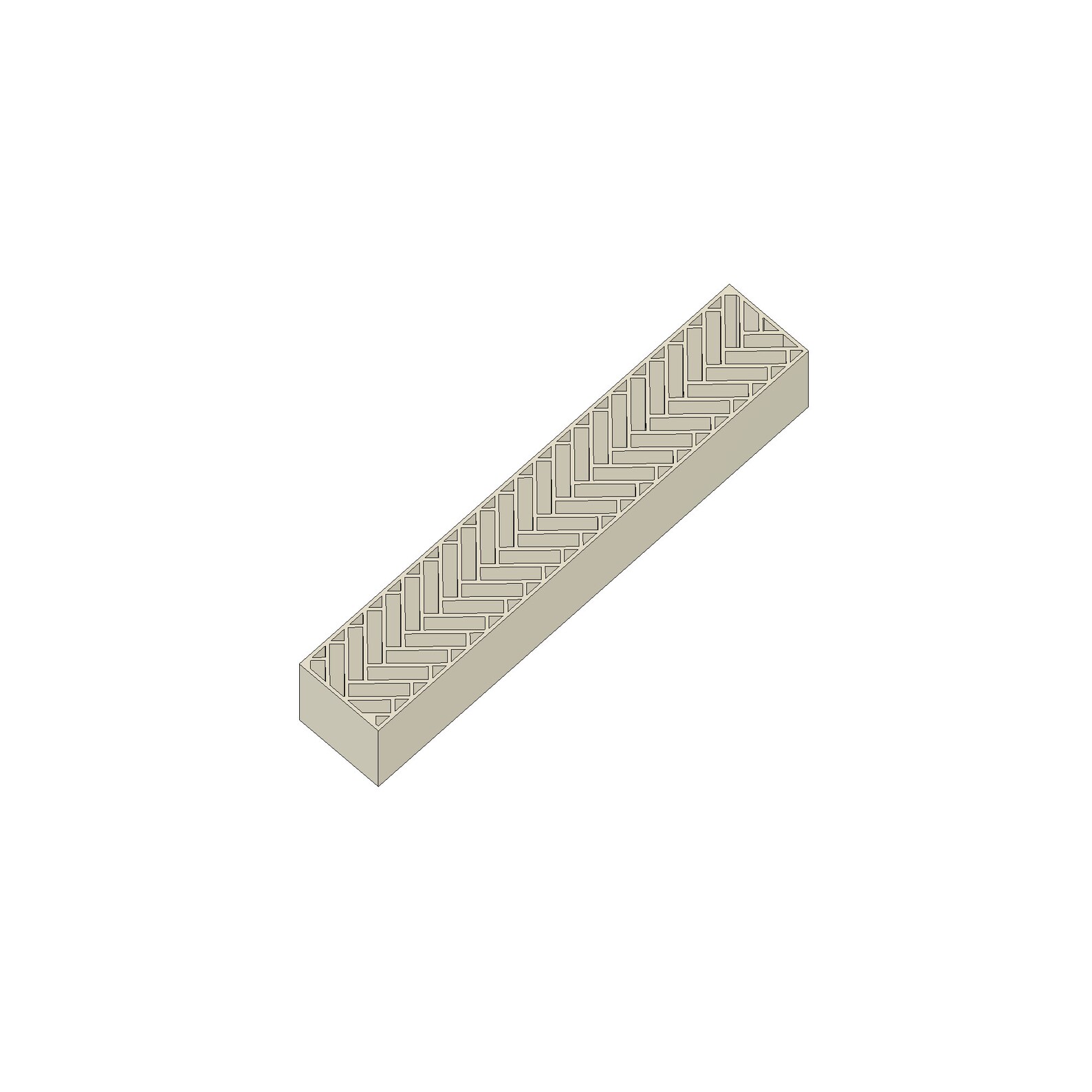 6 Inch Handle Blank, Herringbone Pattern Design, STL File for 3D ...