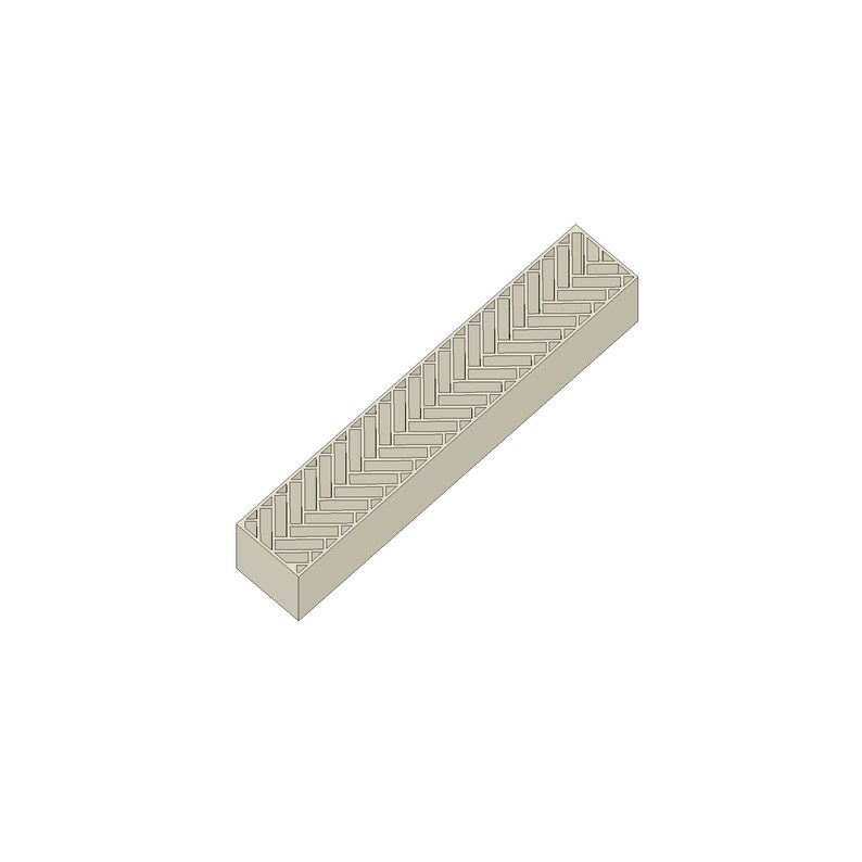 6 Inch Handle Blank Herringbone Pattern Design STL File for - Etsy