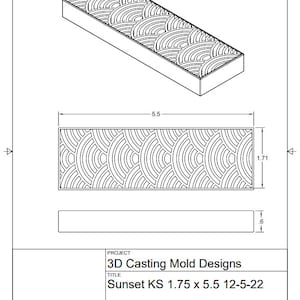 Knife Scale STL File for 3D Printer, Sunset Design, Digital & Instant ...