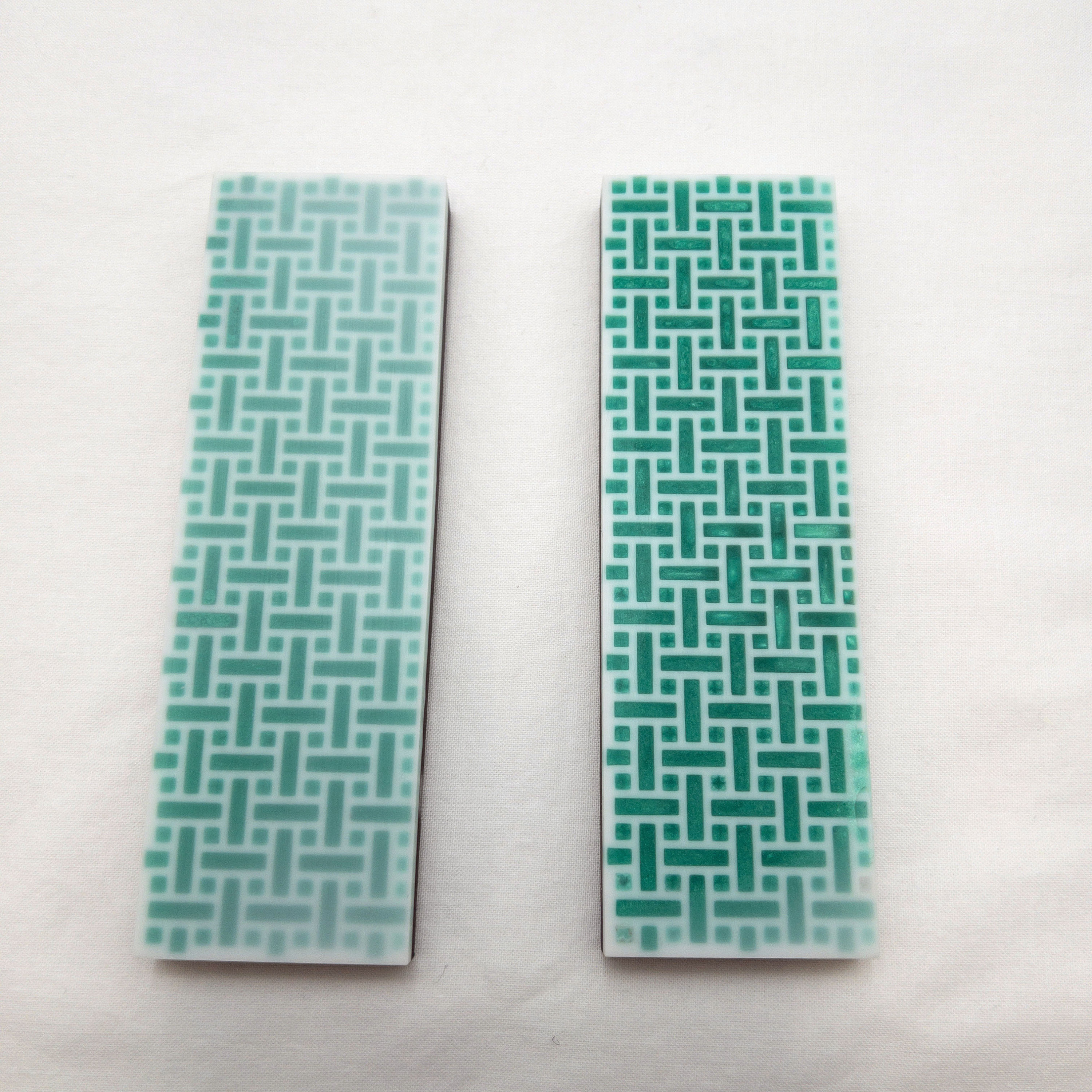 Knife Scale STL File for 3D Printer, Large Basket Weave Design, Digital ...