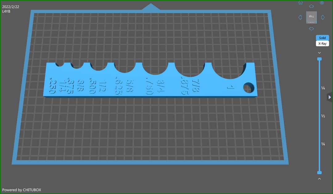 3D STL Diameter Gauge 0.25 to 1 Inch, STL File for 3D Printer, Digital ...