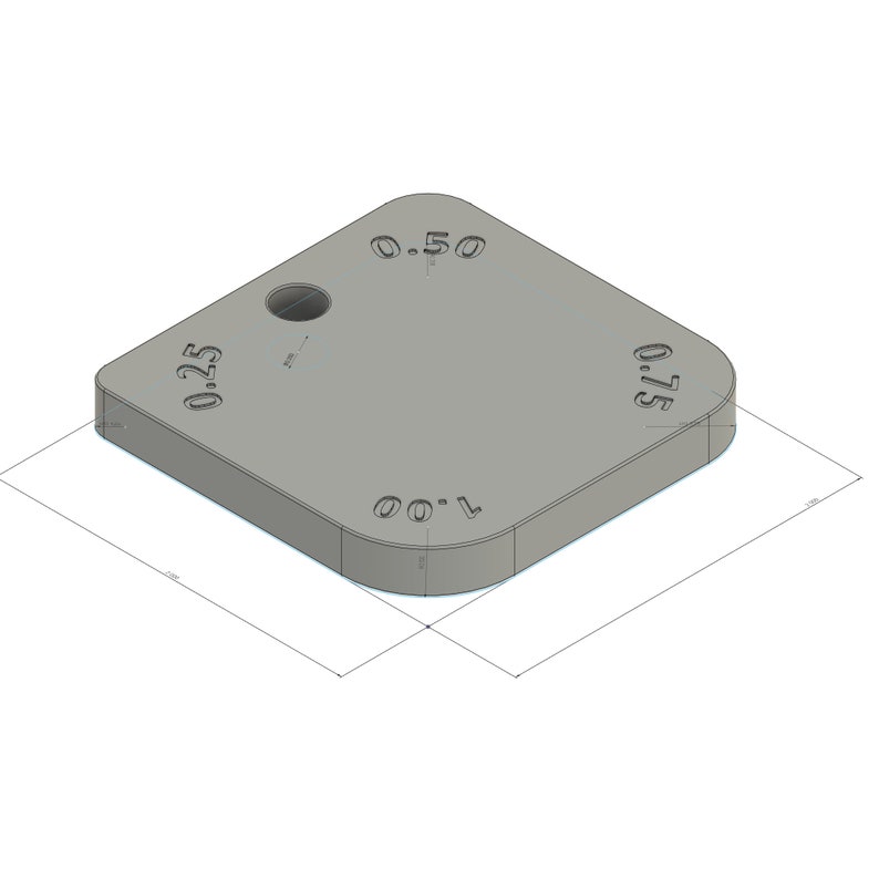 Corner Radius Gauge 0.25in to 1.0in, STL File for 3D Printer, Digital ...