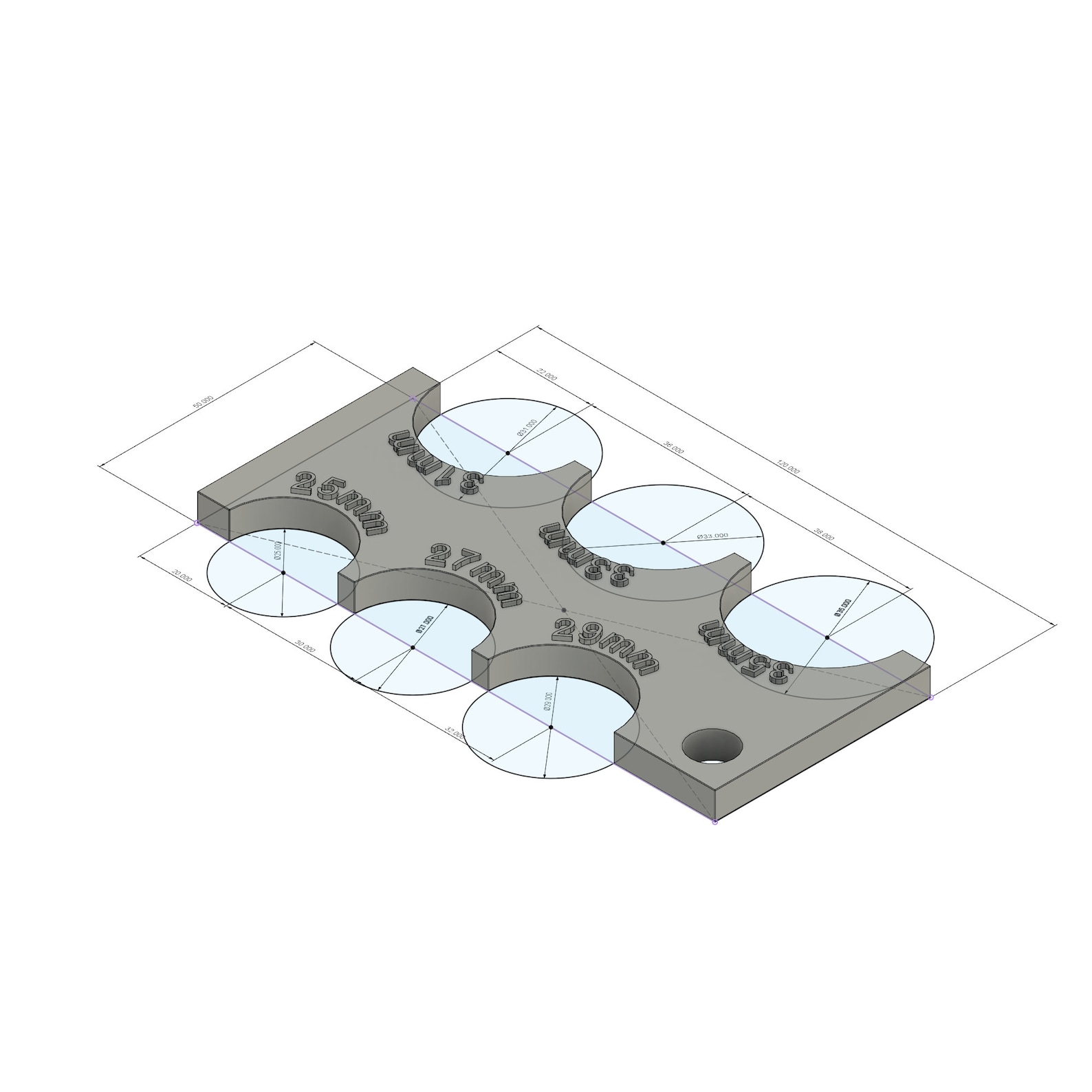 3D Printer STL File Diameter Gauge 25mm to 35mm, STL File for 3D ...