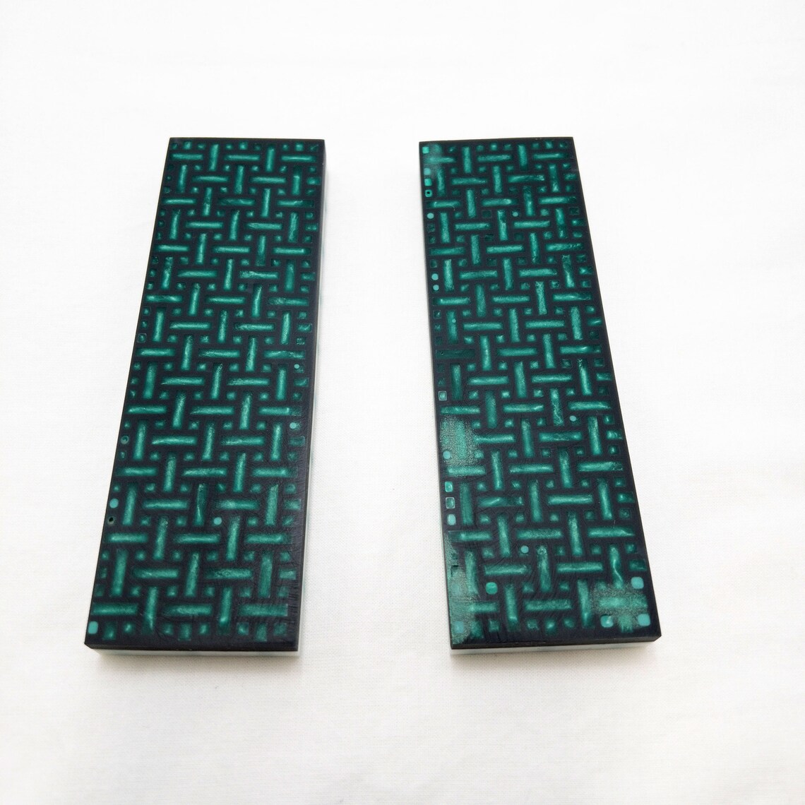 Knife Scale STL File for 3D Printer, Large Basket Weave Design, Digital ...