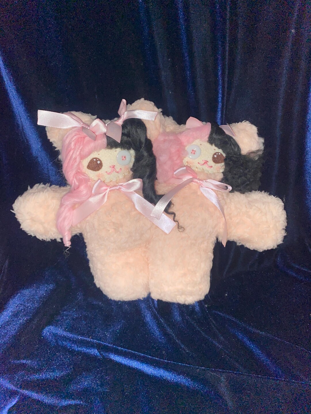 2 Headed Teddy Scented With Dollhouse Perfume - Etsy