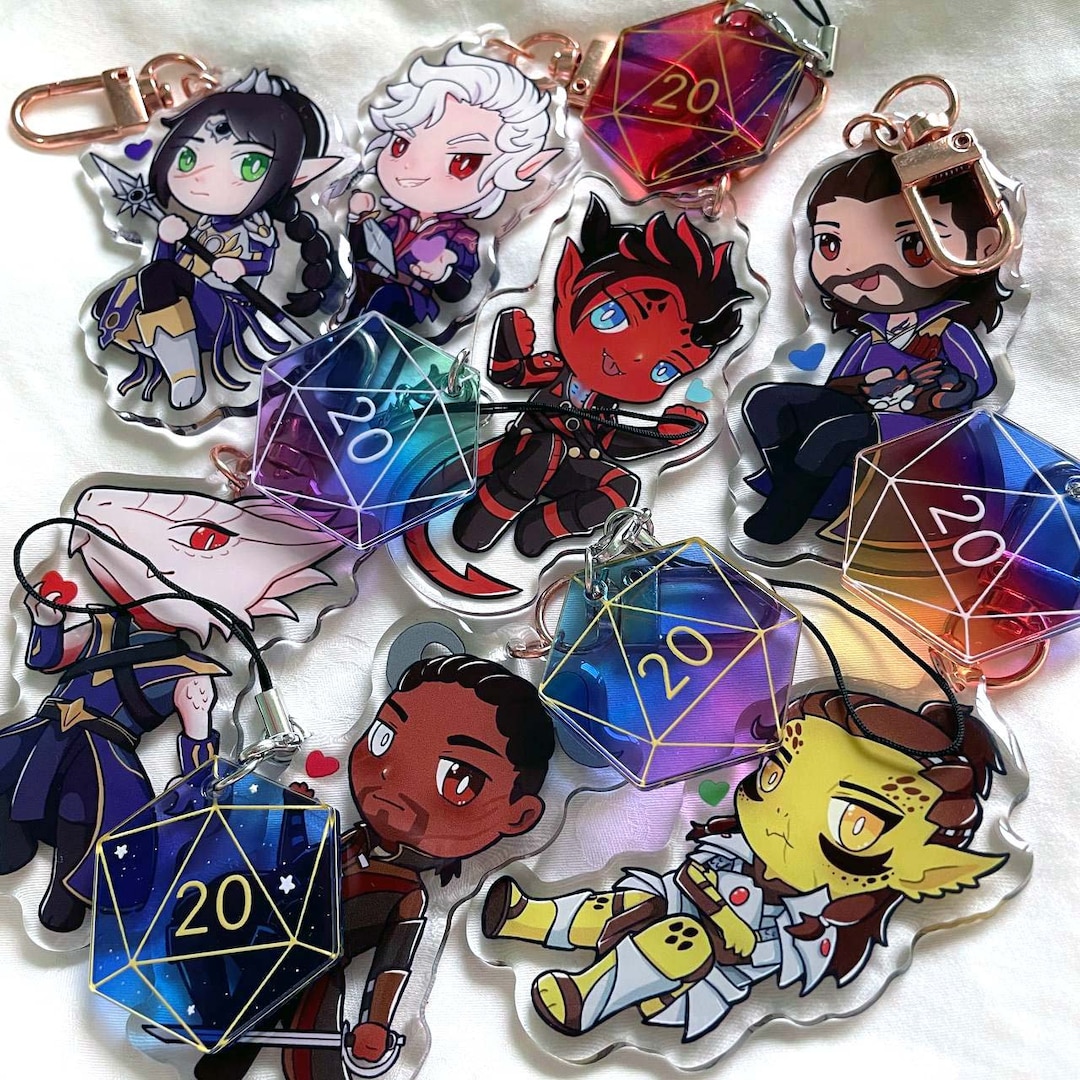 Baldur's Gate 3 Acrylic Keychain Charms - Etsy