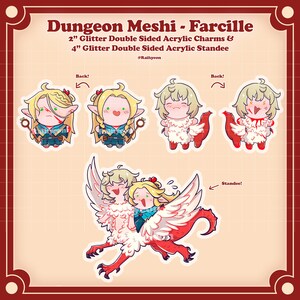 Delicious in Dungeon Meshi Farcille Marcille Falin Charms and Standee ...