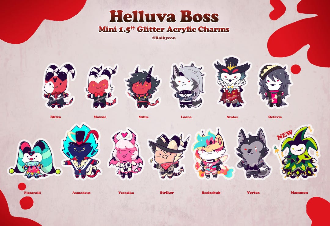 Helluva Boss Mini Charms - Etsy