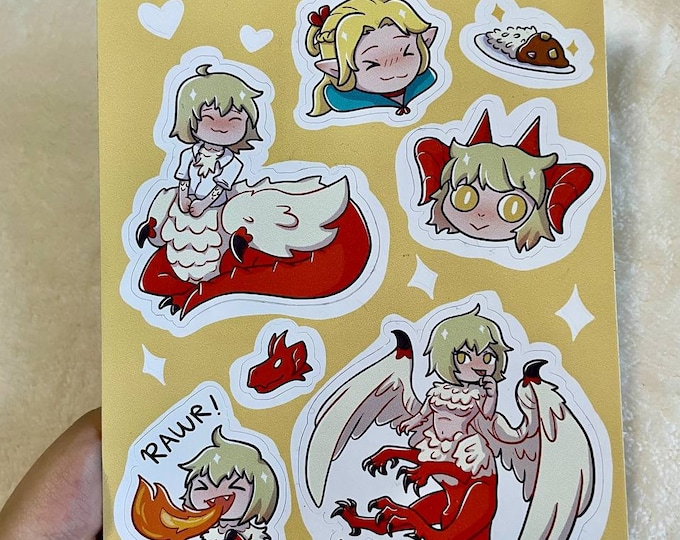 Chimera Falin Delicious in Dungeon Meshi A6 Sticker Sheet - Etsy