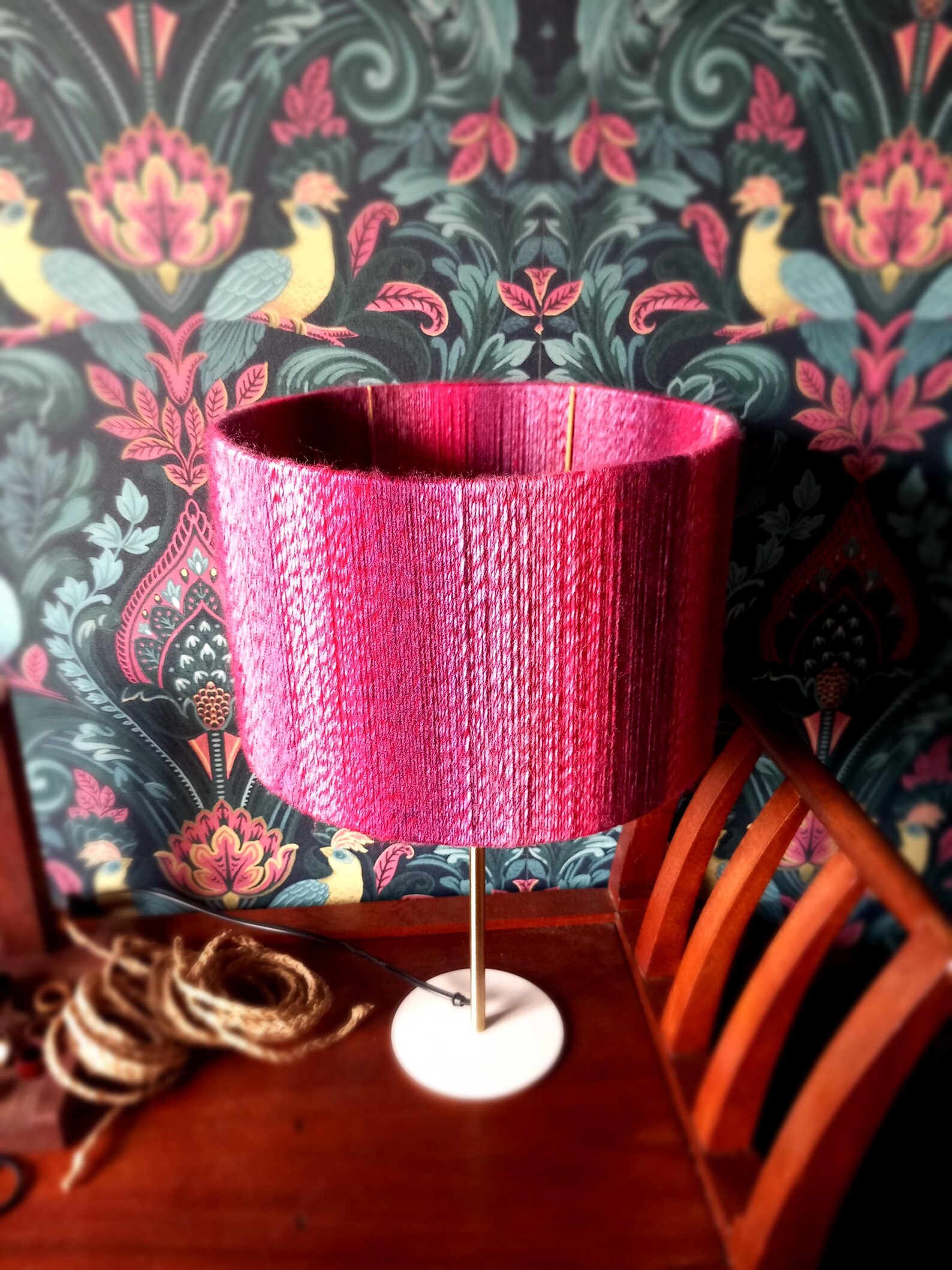 Handmade Wool Weaved Lampshade/ceiling Light Shade - Colour Summer ...