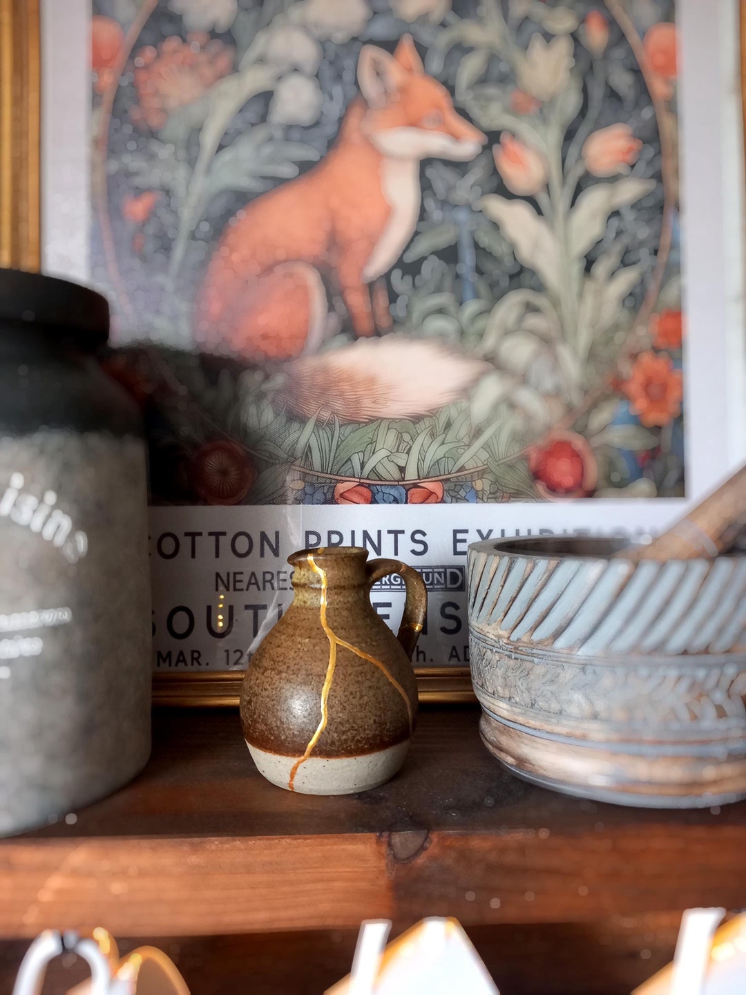 Kintsugi Jug Small Brown and Tan Decorative Jug - Etsy