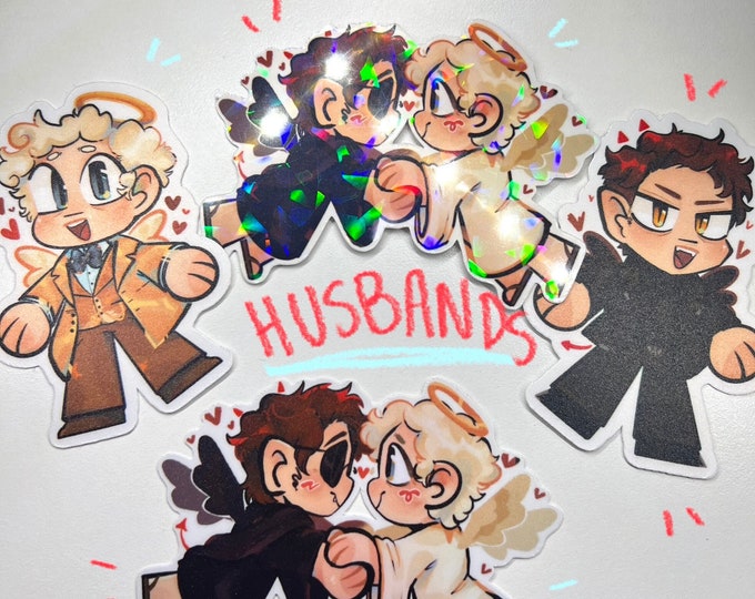 Good Omens Vinyl Sticker Pack of 5 - Etsy