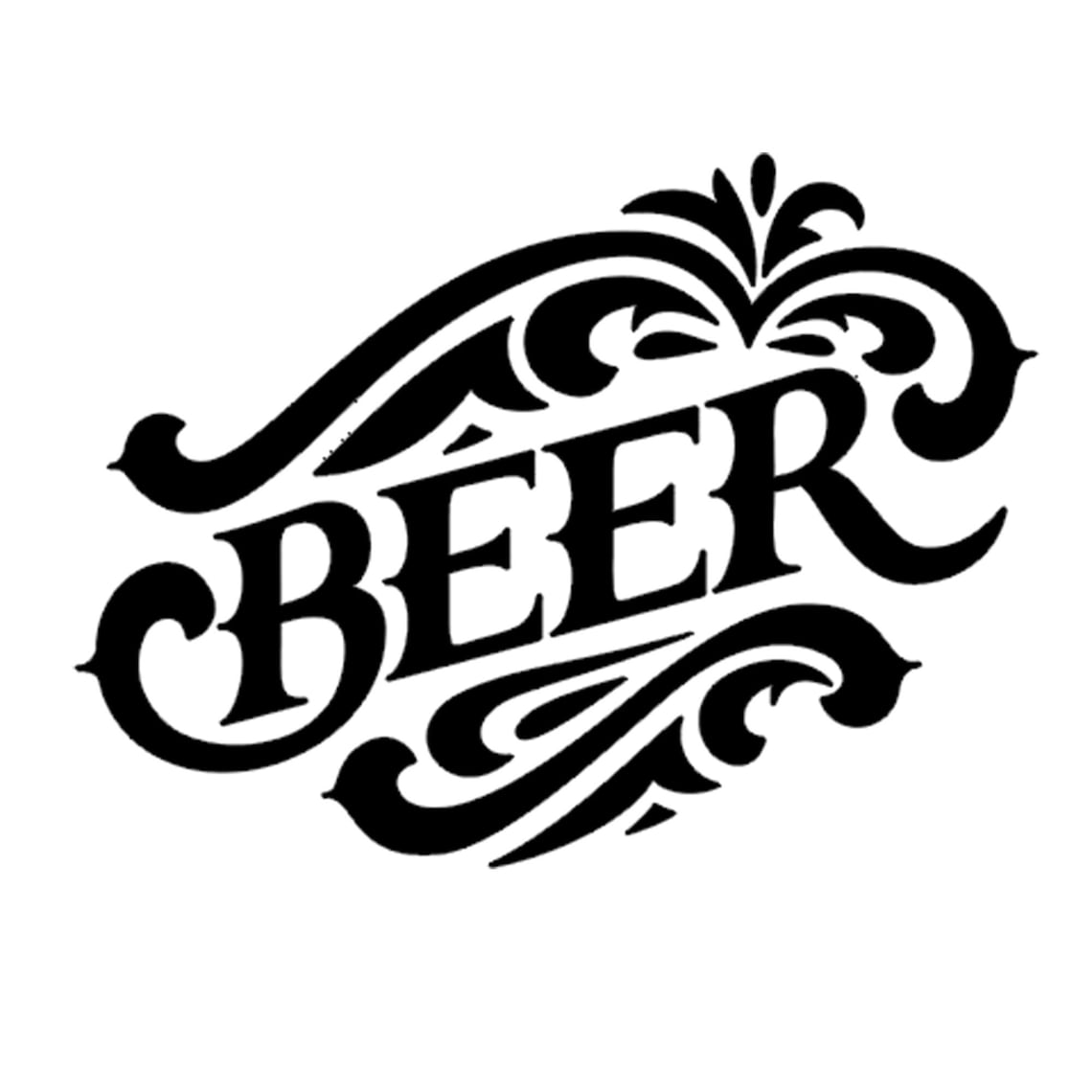 Beer Garden Vinyl Decal Sticker for Wall, Door, Pub, Bar, Club ...