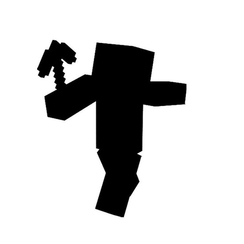 Minecraft Steve Vinyl Decal Sticker for Wall Door Gaming - Etsy