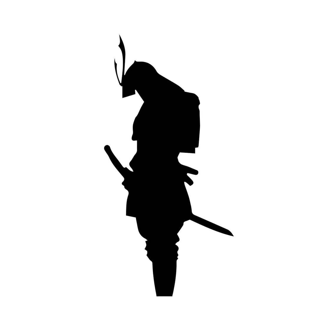 Japanese Samurai Warrior Vinyl Decal Sticker for Wall, Door, Gaming ...