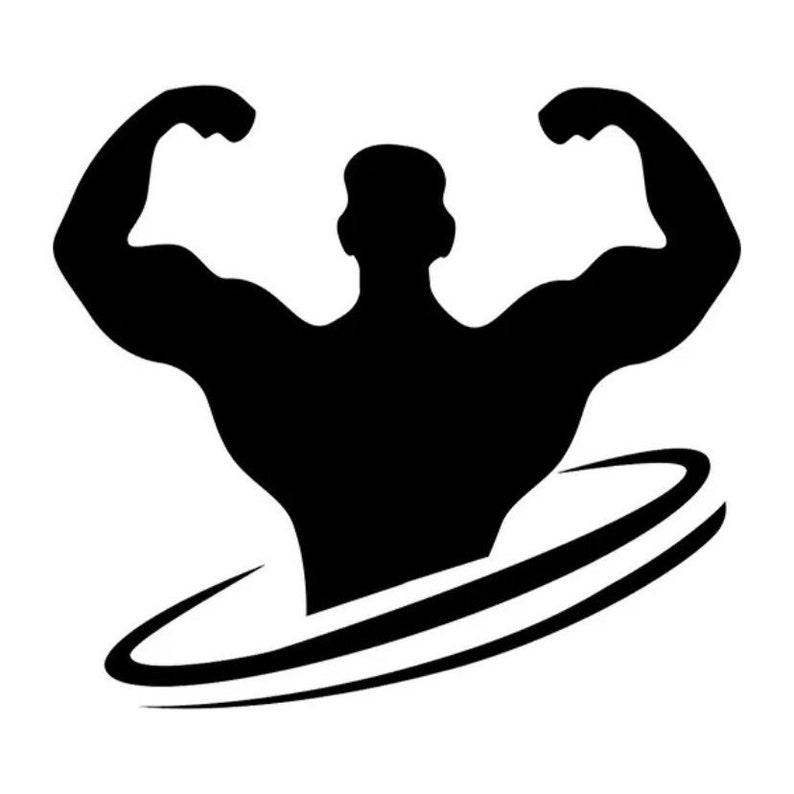 Gym Fitness Muscles Vinyl Decal Sticker - Door, Wall, Gaming Laptop, PC ...