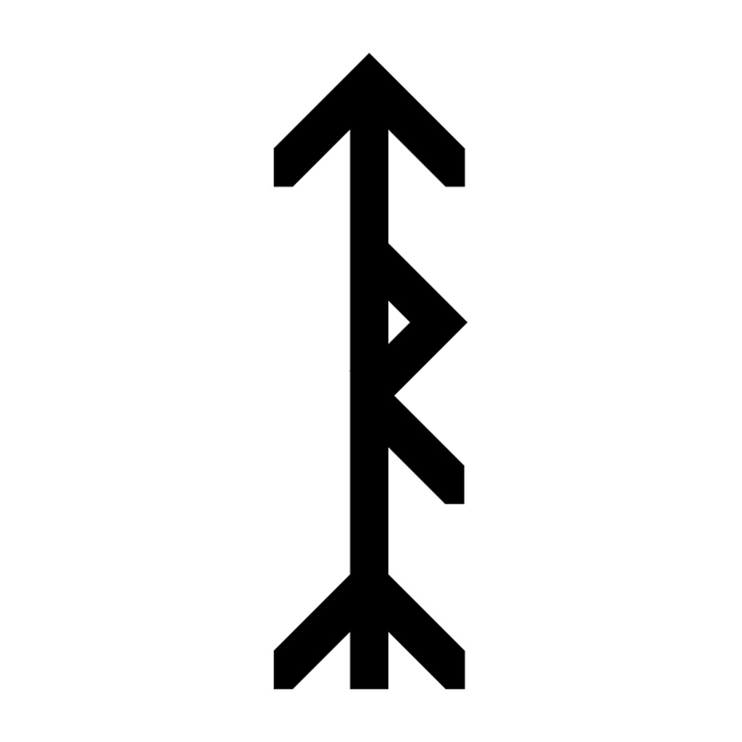 Tyr Bindrune Norse Viking Symbol Vinyl Decal Sticker - Door, Wall ...