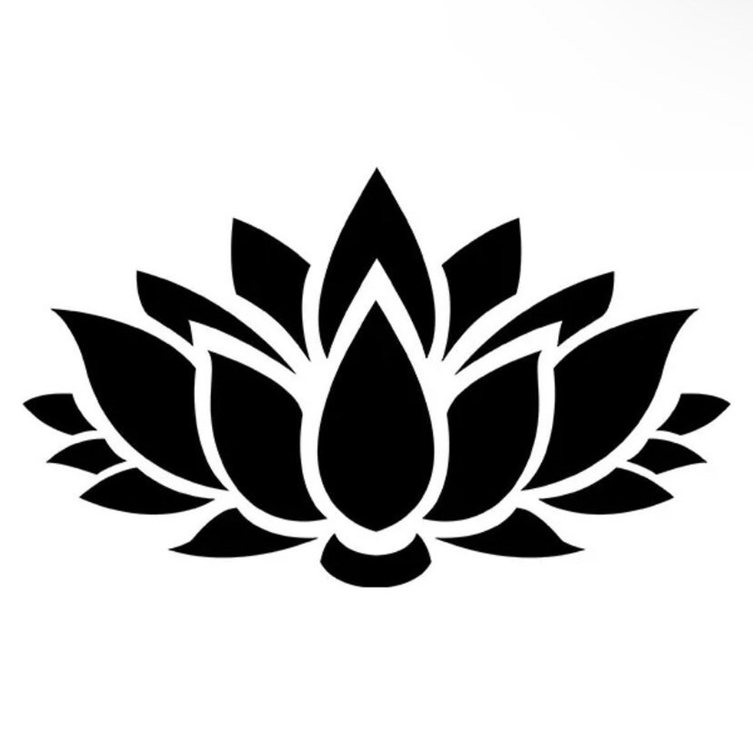 Lotus Flower Floral Vinyl Decal Sticker Door Wall Gaming - Etsy