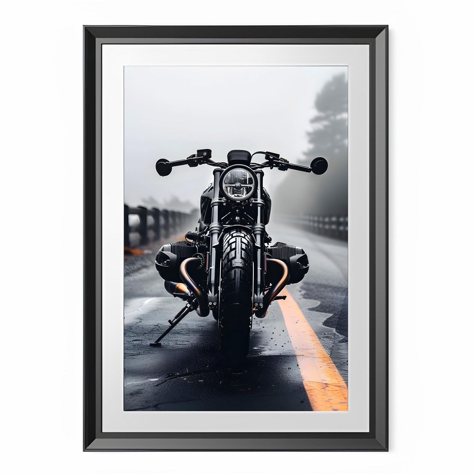 Motorcycle Poster Gift for Moto Biker Bike Art Scrambler Bike Wall ...