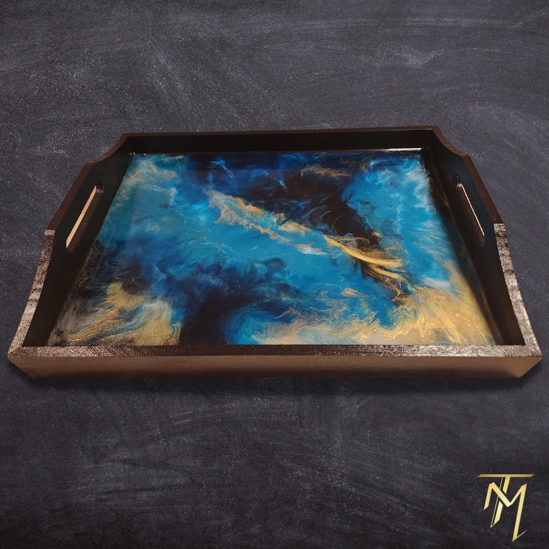 Classy Serving Tray, Epoxy Resin and Wood Tray for Serving - Etsy