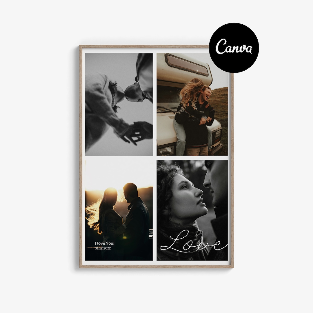 Printable Photo Collage,couple Photo Collage,love Photo Collage ...