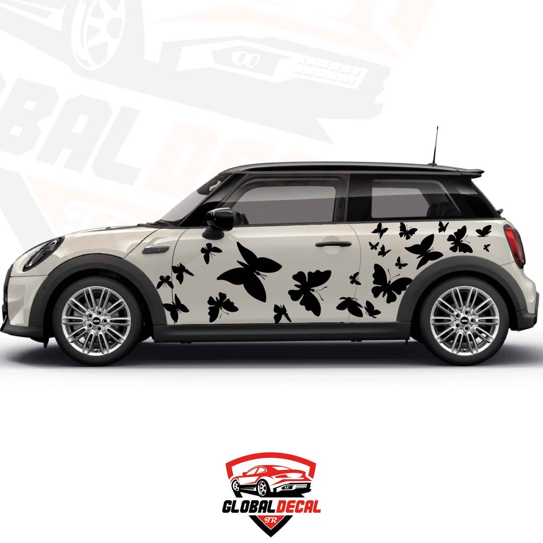 Butterfly Decal Side Door Decal Mini Cooper Decal - Etsy