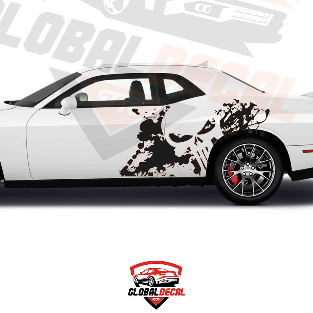 Splash Skull Decal Rear Fender Skull Decal Skull Decal - Etsy