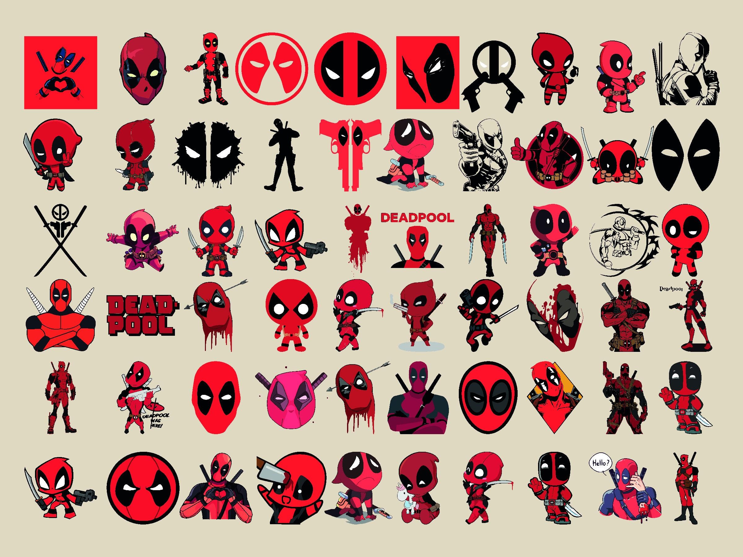 Deadpool Svg Bundle Deadpool Silhouette Clipart Svg Files Porn Sex