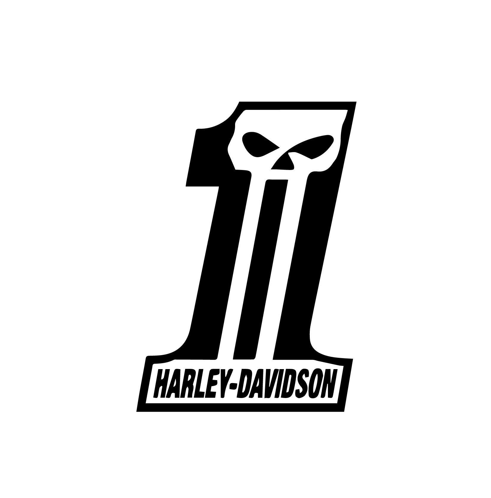 Harley Davidson Number 1 Vinyl Decal - Etsy