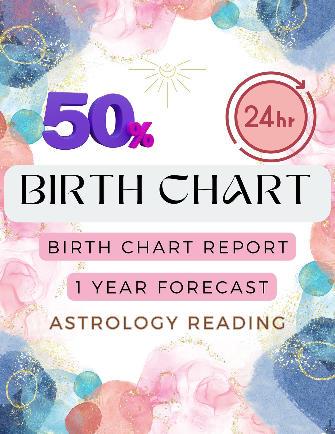 In Depth Natal Chart Reading, Birth Chart Astrology Reading, Full ...