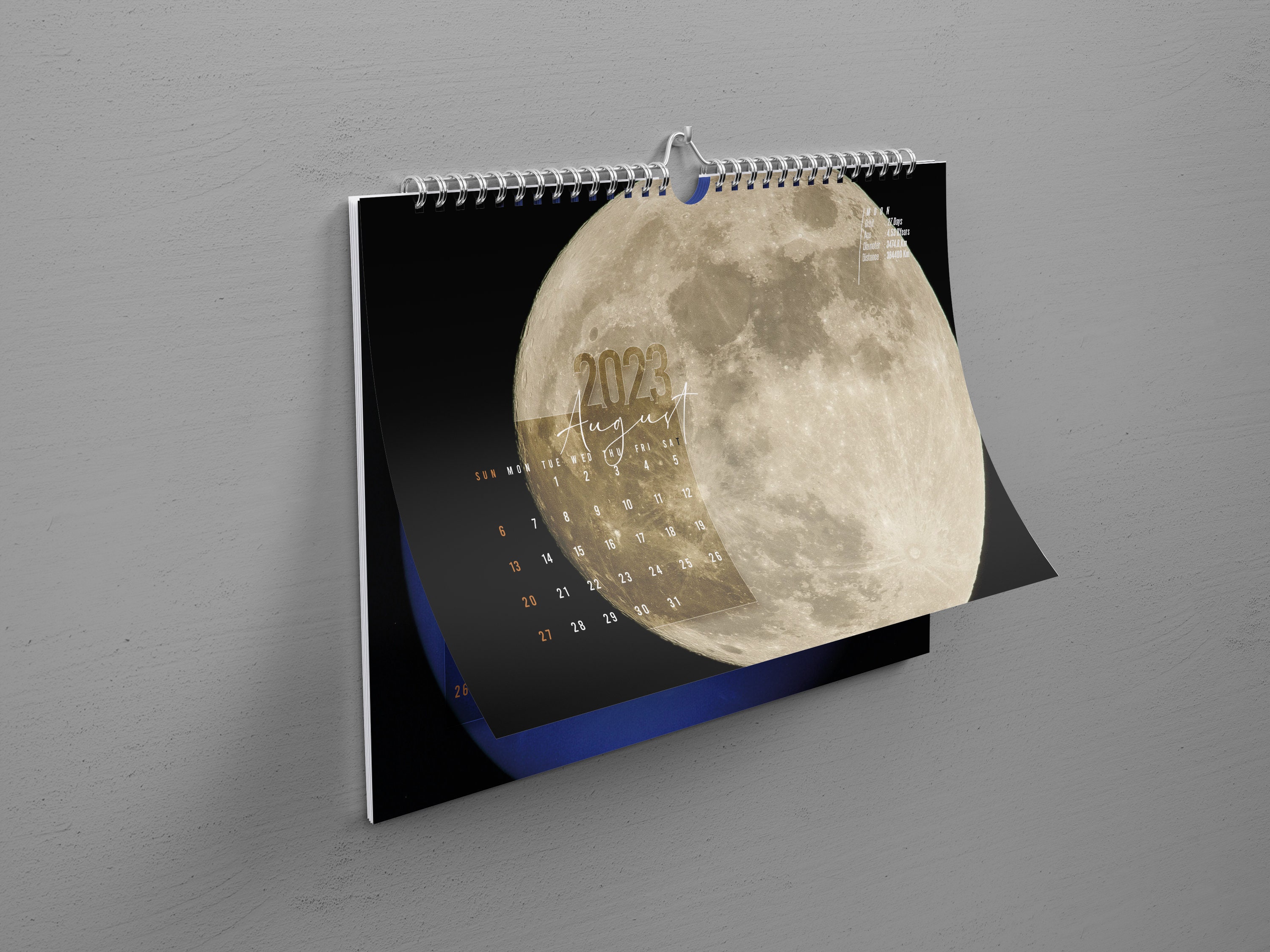 2023 Digital Monthly Calendar: Printable Planets Theme With Solar ...