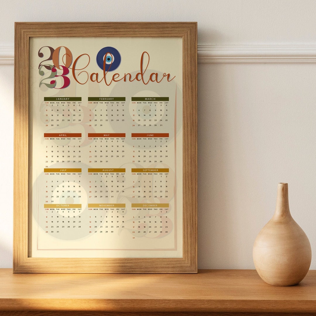 2023 Evil Eye Wall Calendar: A Year at a Glance With Protective ...